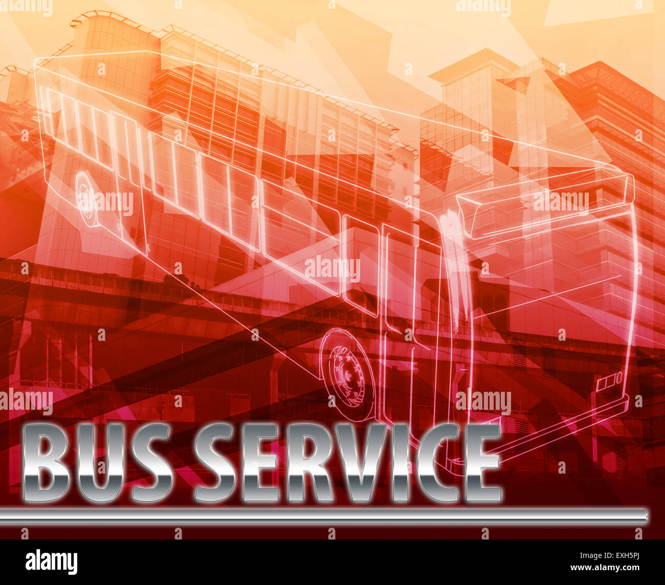 Abstract background digital collage concept illustration bus service ...