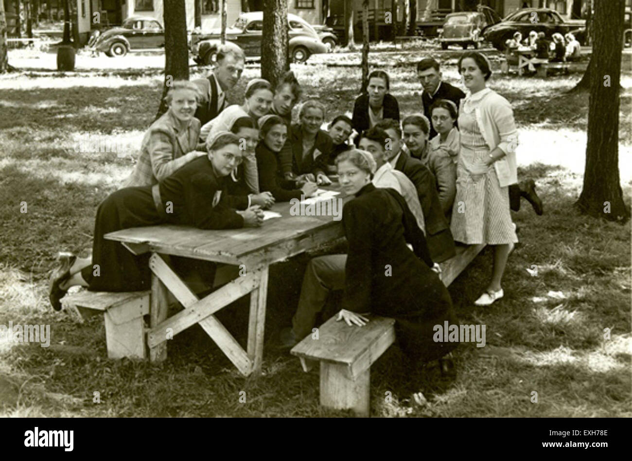 Image from the 1942 Young People’s Institute at Arbutus Table, showing ...
