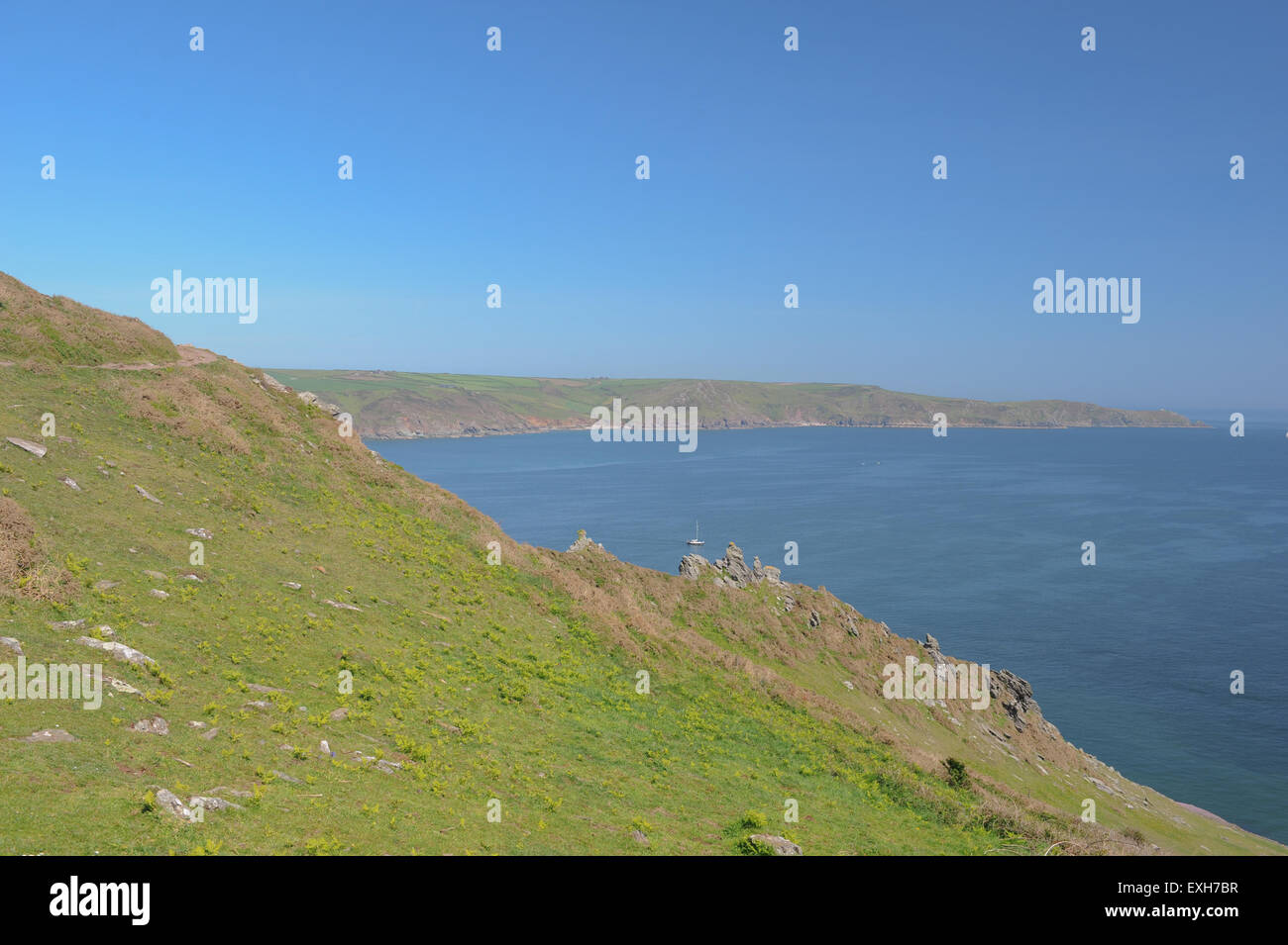 Steep Cliffs with a Headland in the Distance on the South West Coastal ...