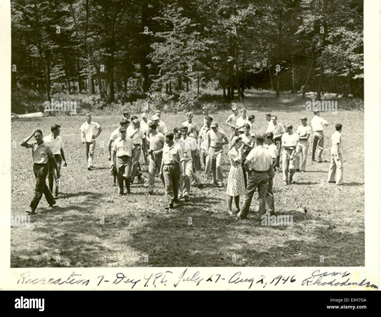 A 1946 image showing the Mennonite youth at the Young People's ...
