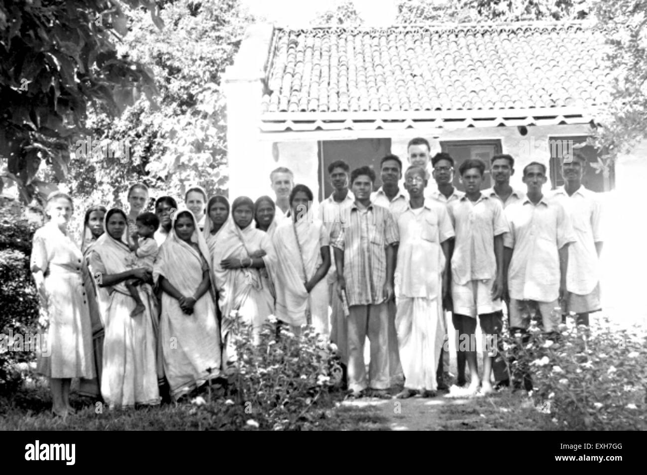 A photograph from 1957 of the Chandwa Bible Training School in Bihar ...