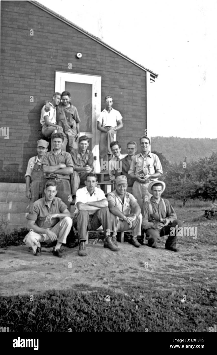 Campers at Civilian Public Service #24 in Hagerstown, Maryland, engage ...