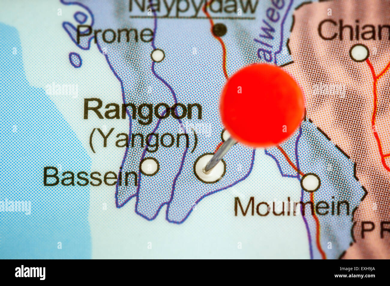 Map of myanmar hi-res stock photography and images - Alamy