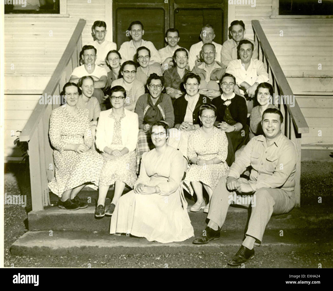 A group of young people at the 1954 Young People's Institute, engaging ...