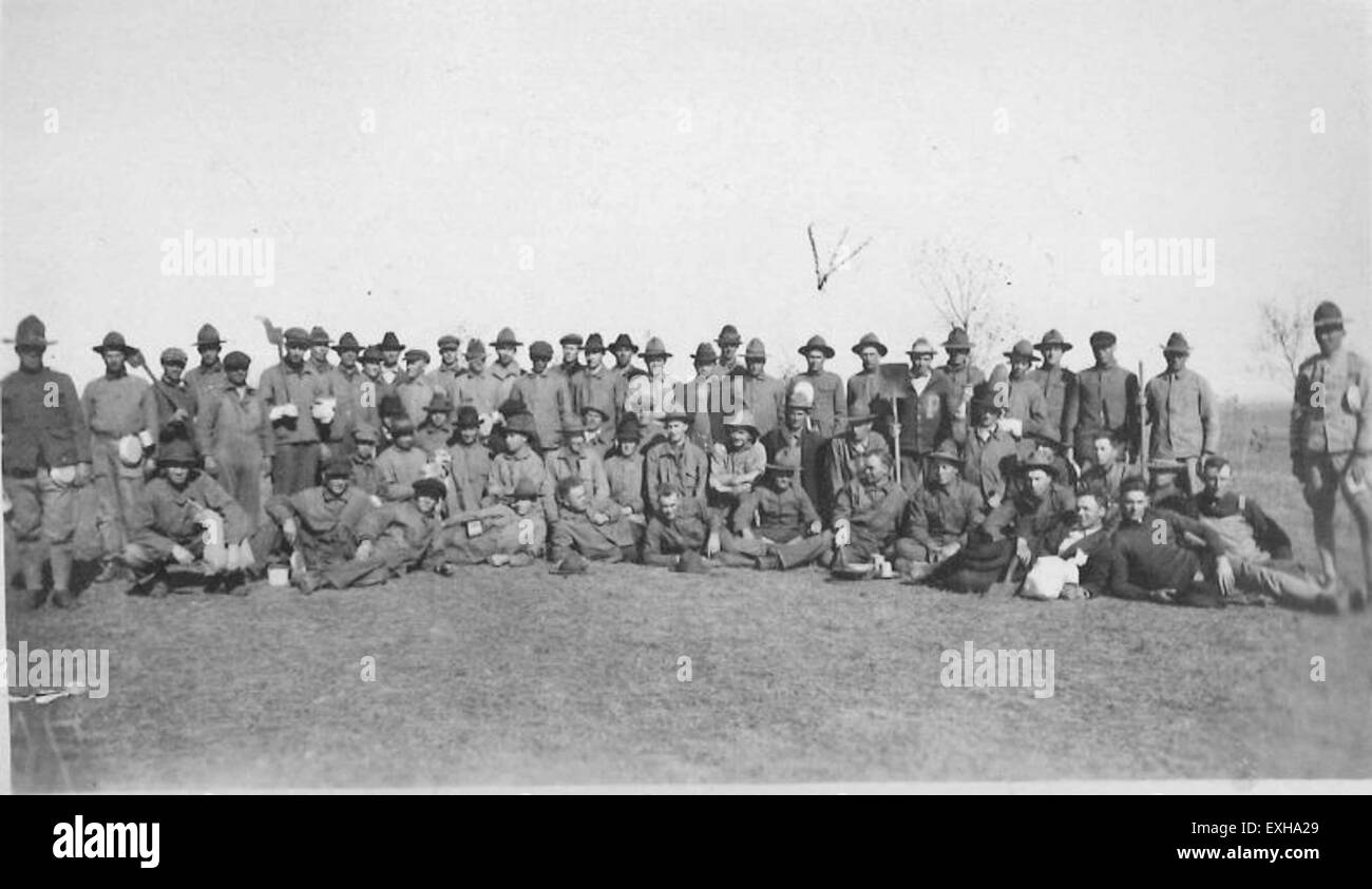 This photograph shows conscientious objectors (COs) resting during a ...