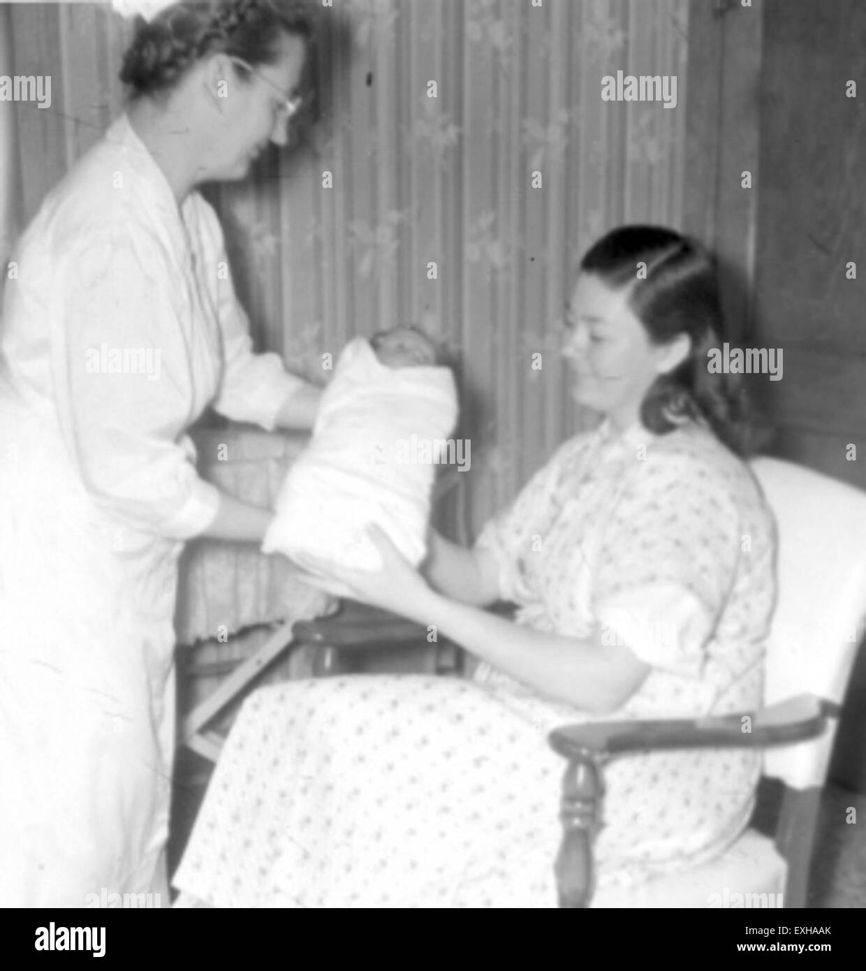 Culp Clinic--mother baby and nurse, Arkansas Stock Photo - Alamy