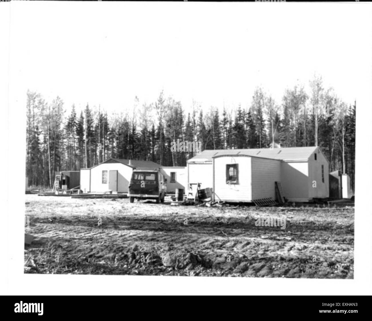 This image depicts a dining hall and dormitory, likely part of a ...