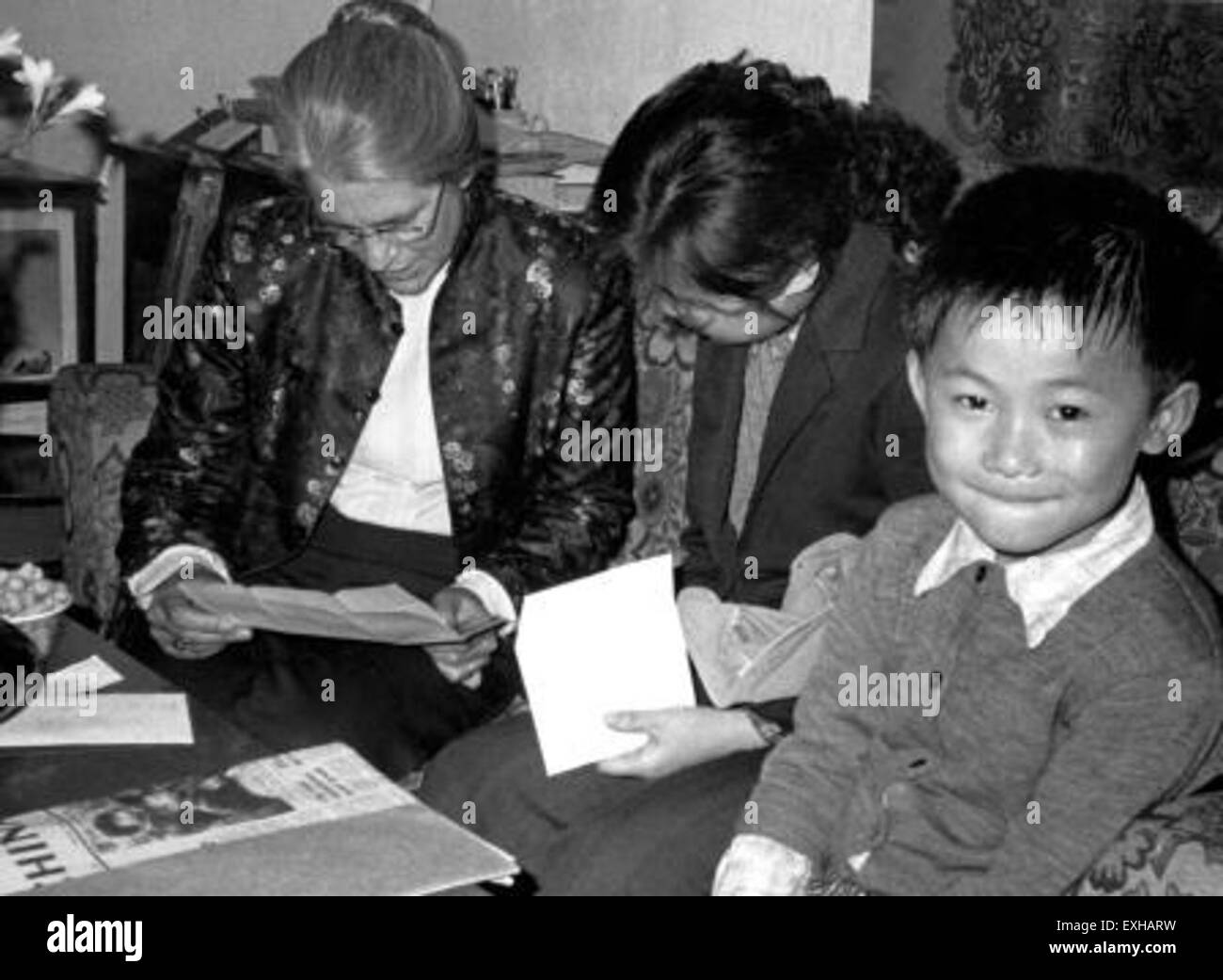 Doris Bomberger, a Mennonite missionary, is pictured with her friends ...