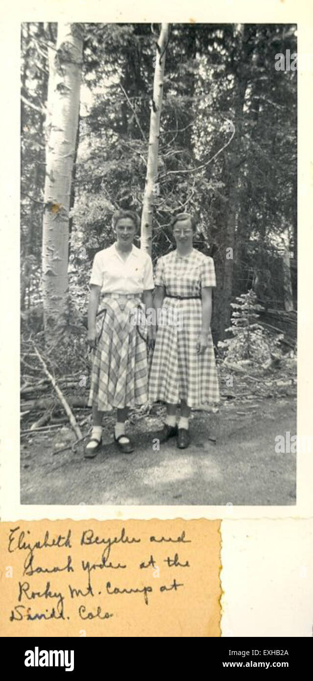 Elizabeth Beyeler and Sarah Yoder Stock Photo - Alamy