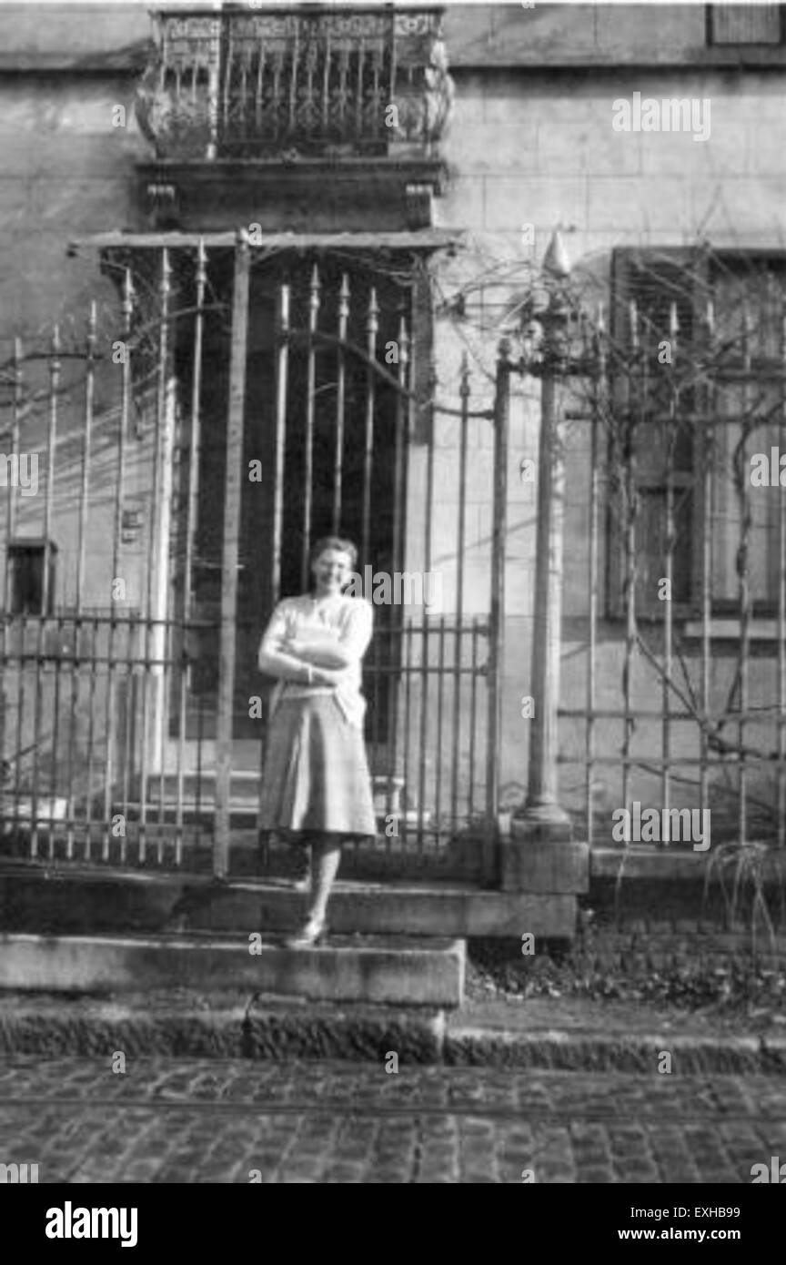 Esther Eby in 1949, pictured in Brussels, Belgium, at Chateau Place ...