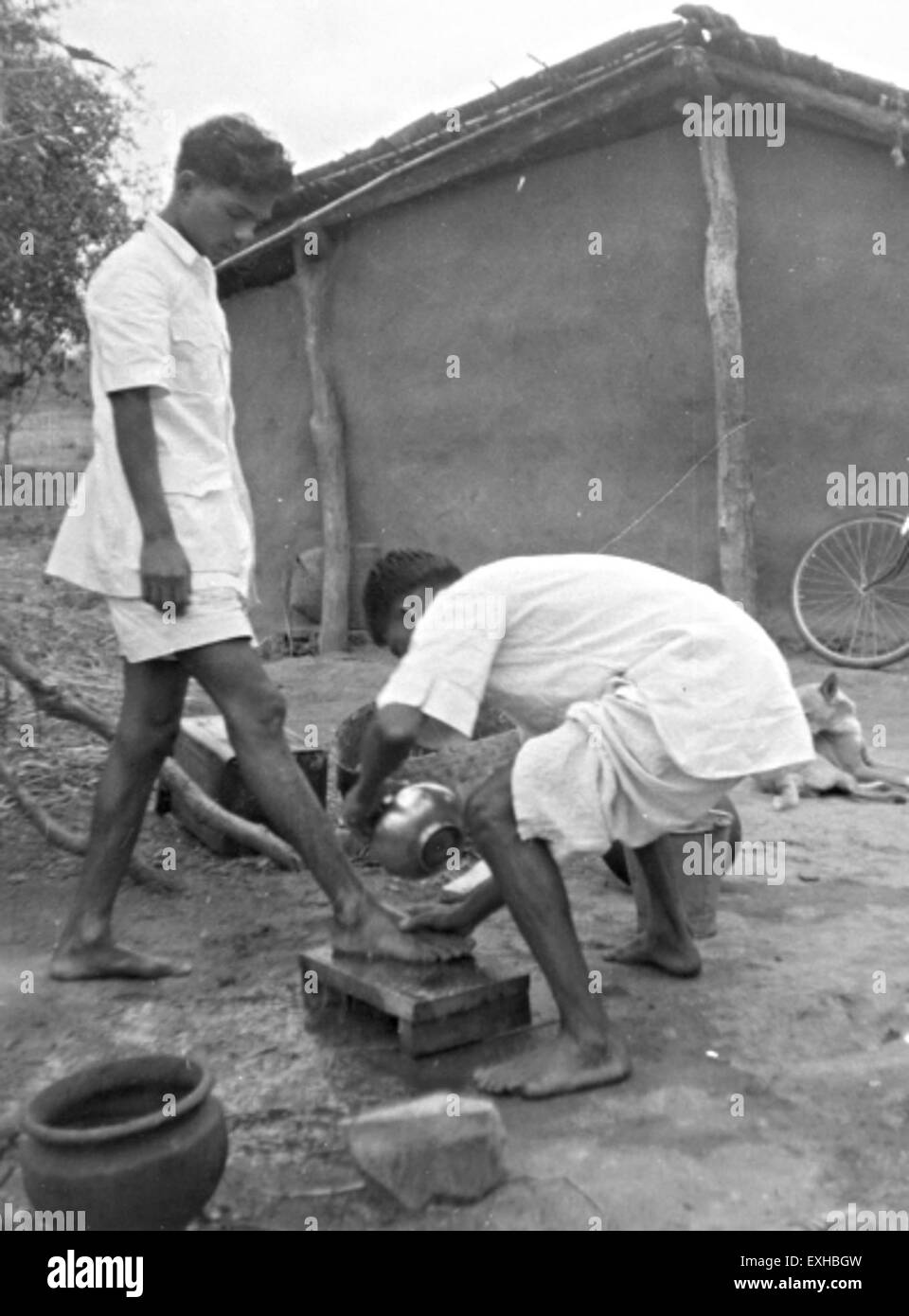 Feet washing Black and White Stock Photos & Images - Alamy