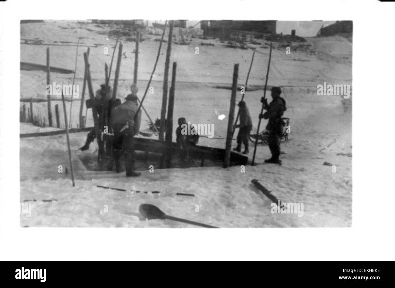 A traditional fish trap, used in various Mennonite communities for ...
