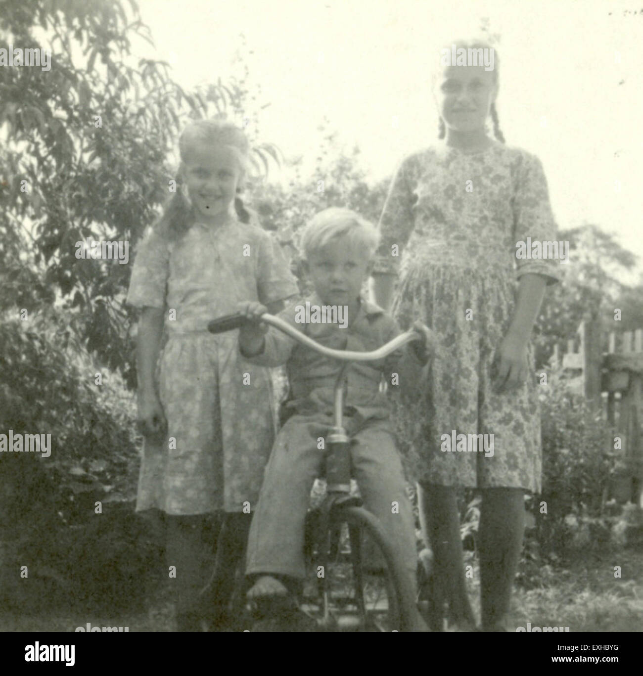 This image shows children in the Freeman family in Culp, Arkansas, with ...