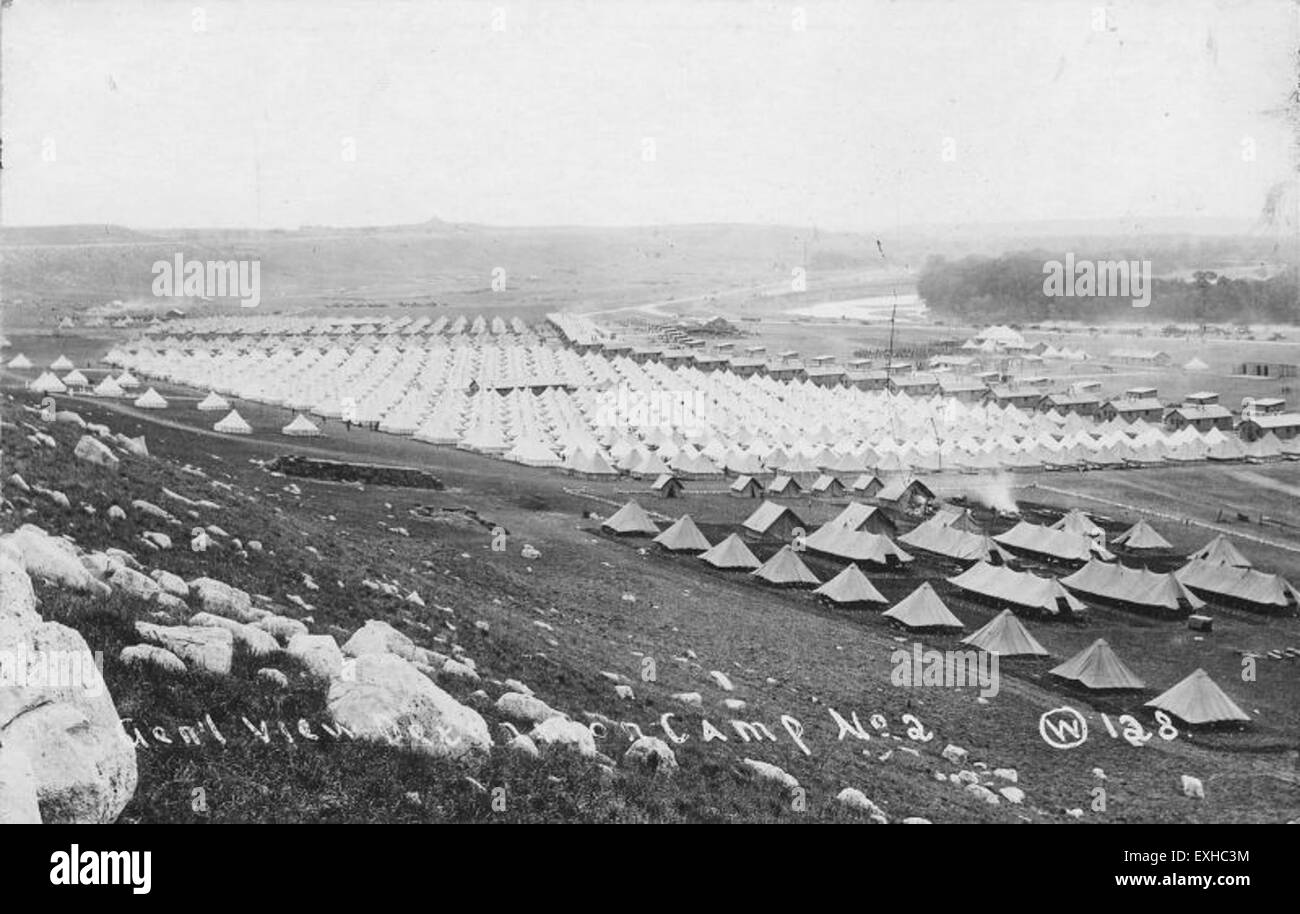 This image provides a general view of Detention Camp No. 2, showing the ...