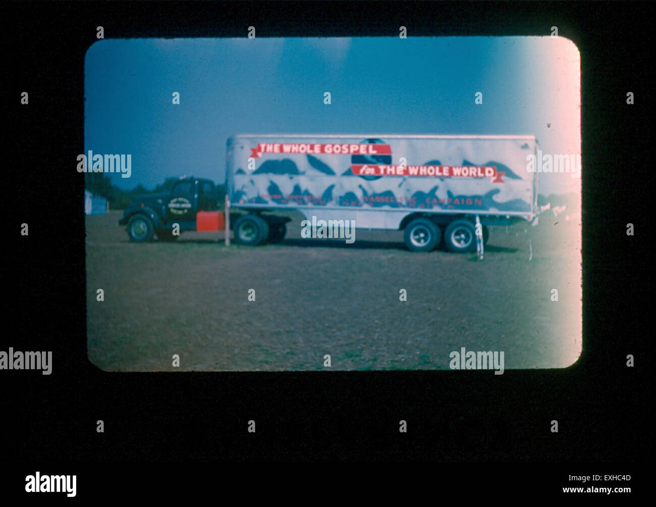 This photo shows George R. Brunk II at a revival meeting, with a large ...