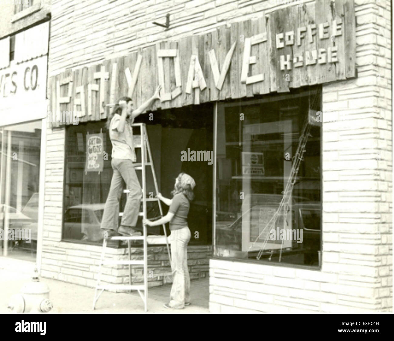 1972 Partly Dave Storefront Stock Photo - Alamy