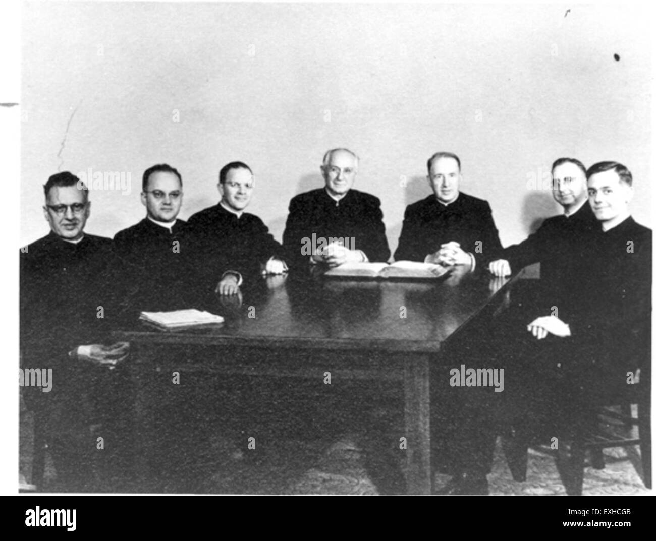 The faculty of Goshen College Biblical Seminary in 1947, pictured here ...