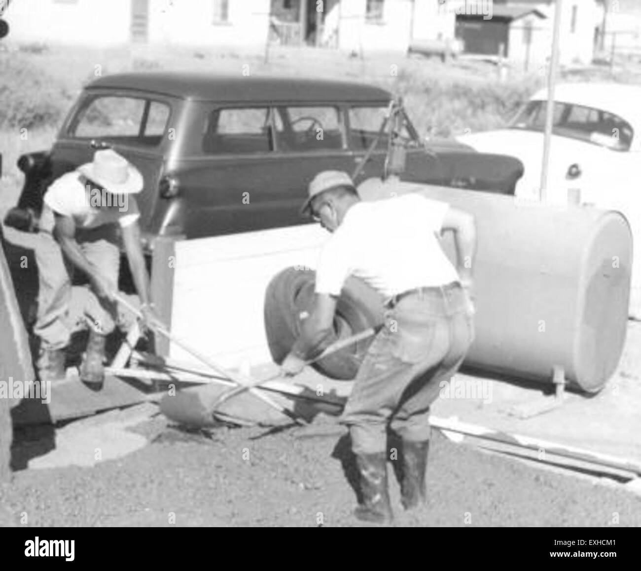 This image shows Don Zehr and Theron Weldy in Grants, New Mexico ...