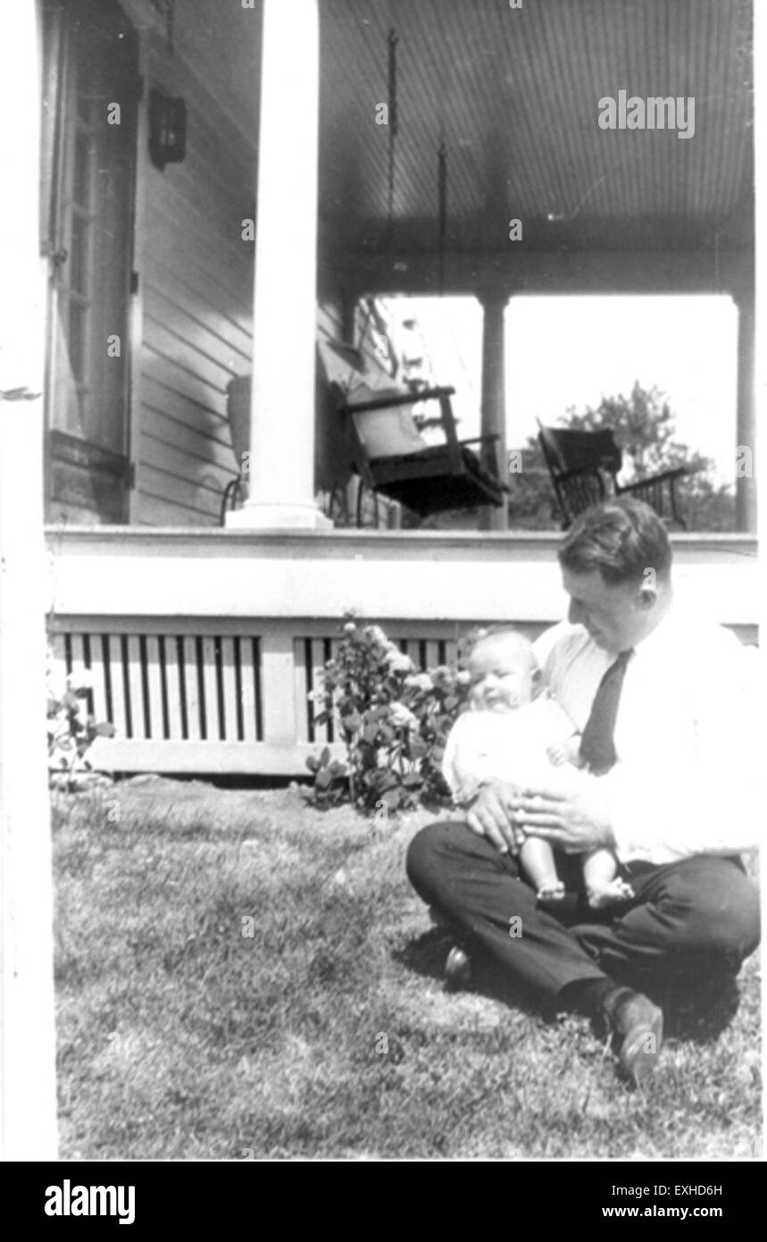 Harold S. Bender is pictured holding Mary Eleanor Bender, reflecting a ...