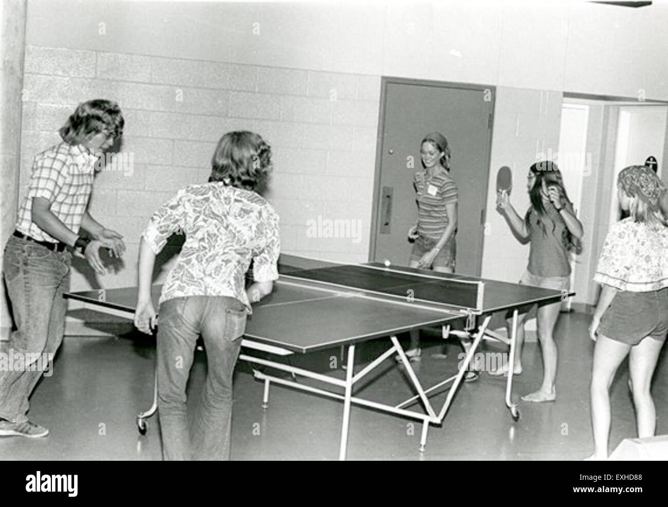 This image shows a ping pong game taking place at St. Catherine’s in ...