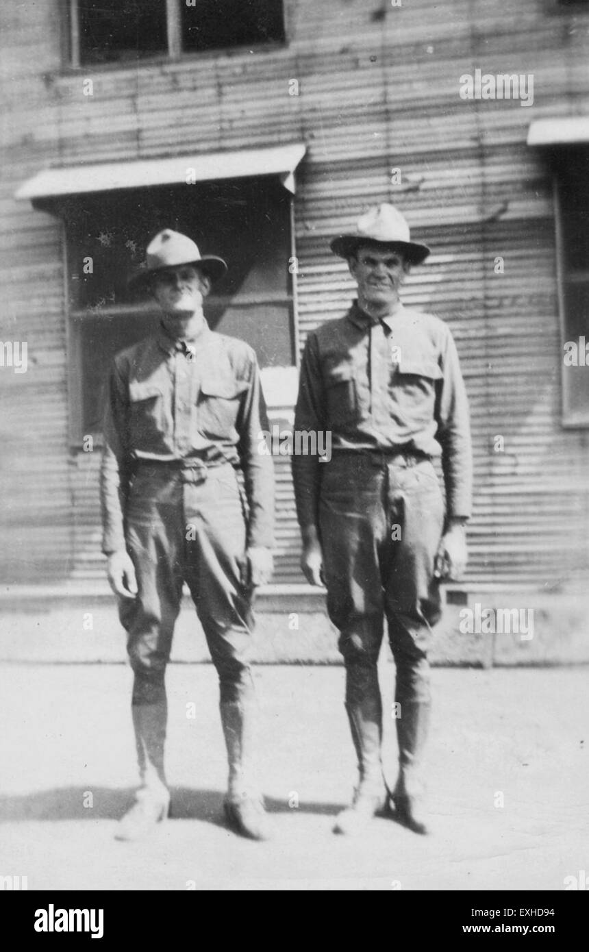 Herman Neufeld and his brother are pictured at Camp Funston, likely ...