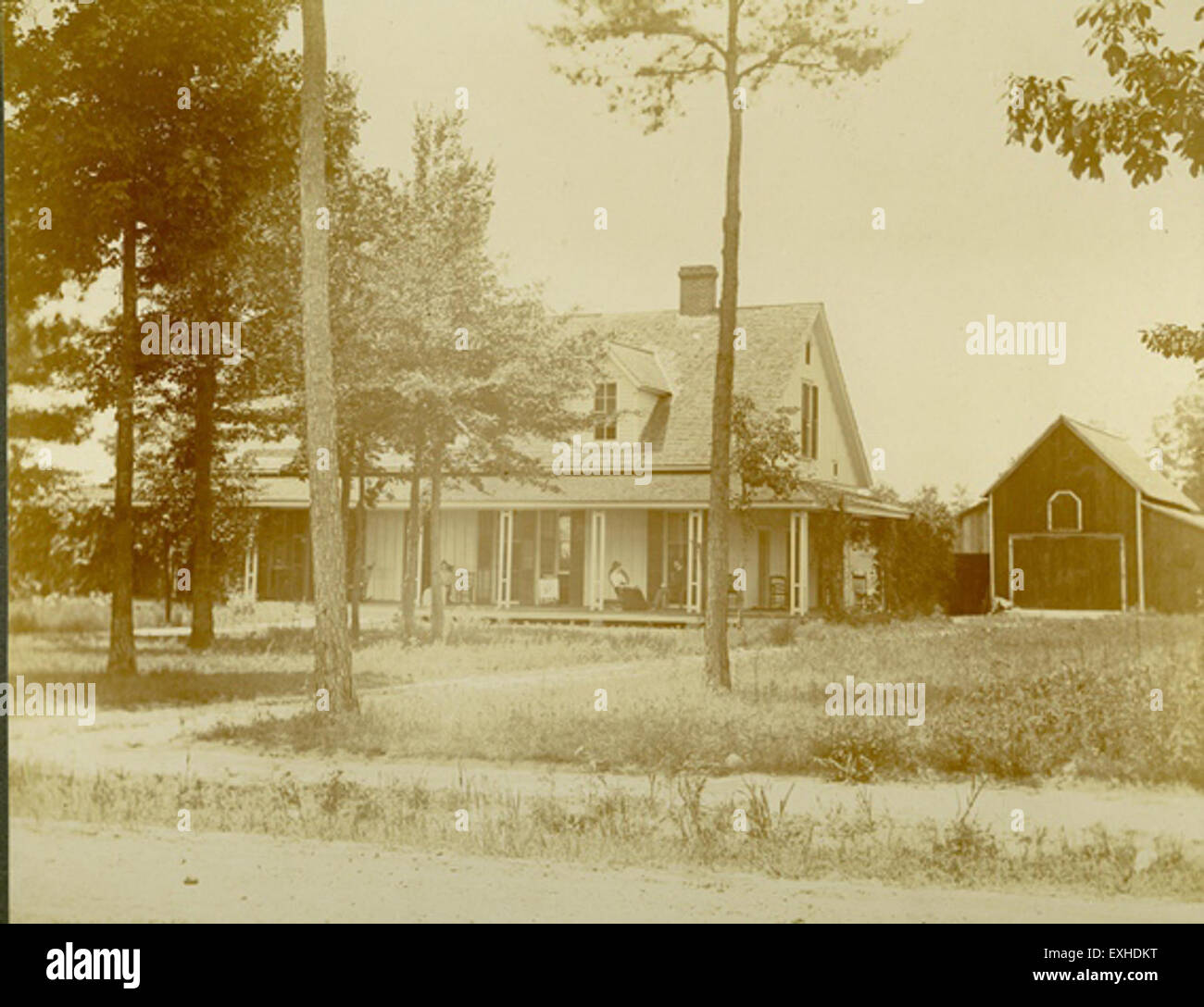 A traditional rural Mennonite house and barn, typical of many ...