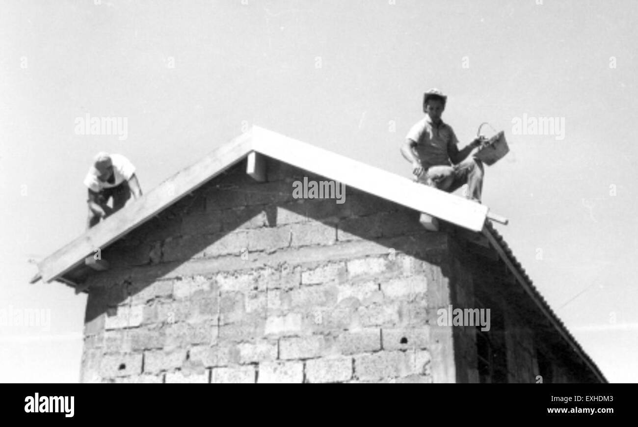 Building site of house africa Black and White Stock Photos & Images - Alamy