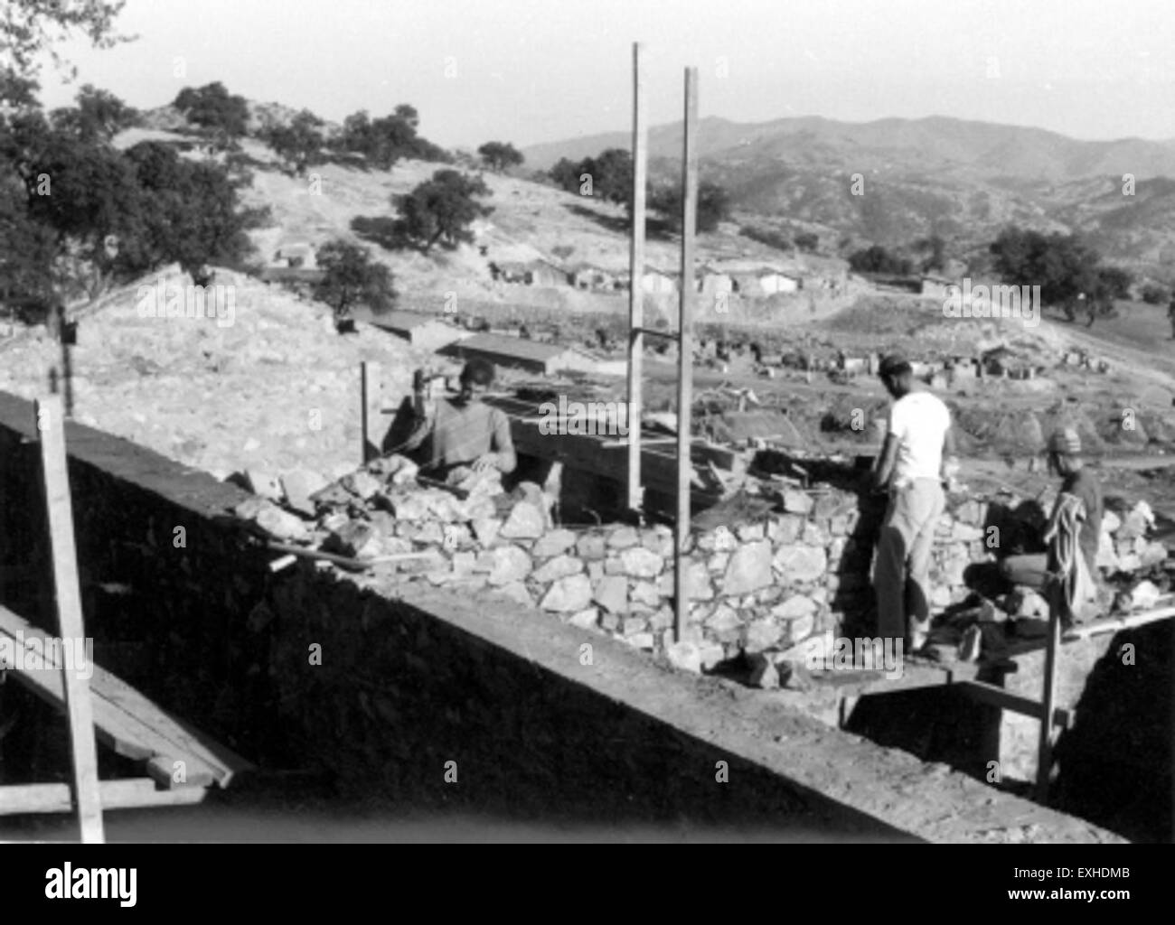 A house construction project in Algeria, likely part of a Mennonite ...