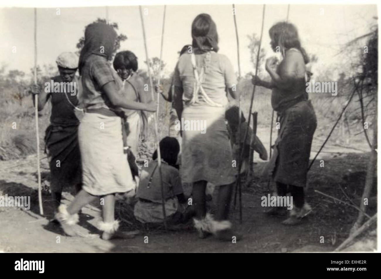 A photograph showing indigenous women from the Chaco region in Paraguay ...