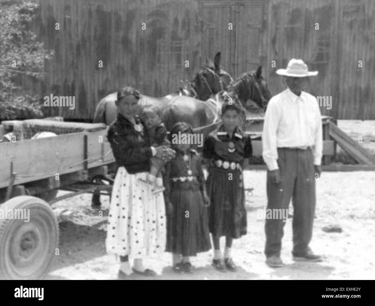 The image represents a community of Native Americans in Winslow ...