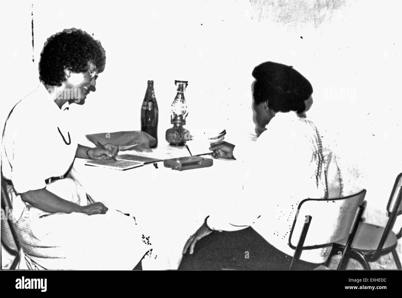 Jean Isaac's language helper works on Jean's Xhosa by recording Stock ...