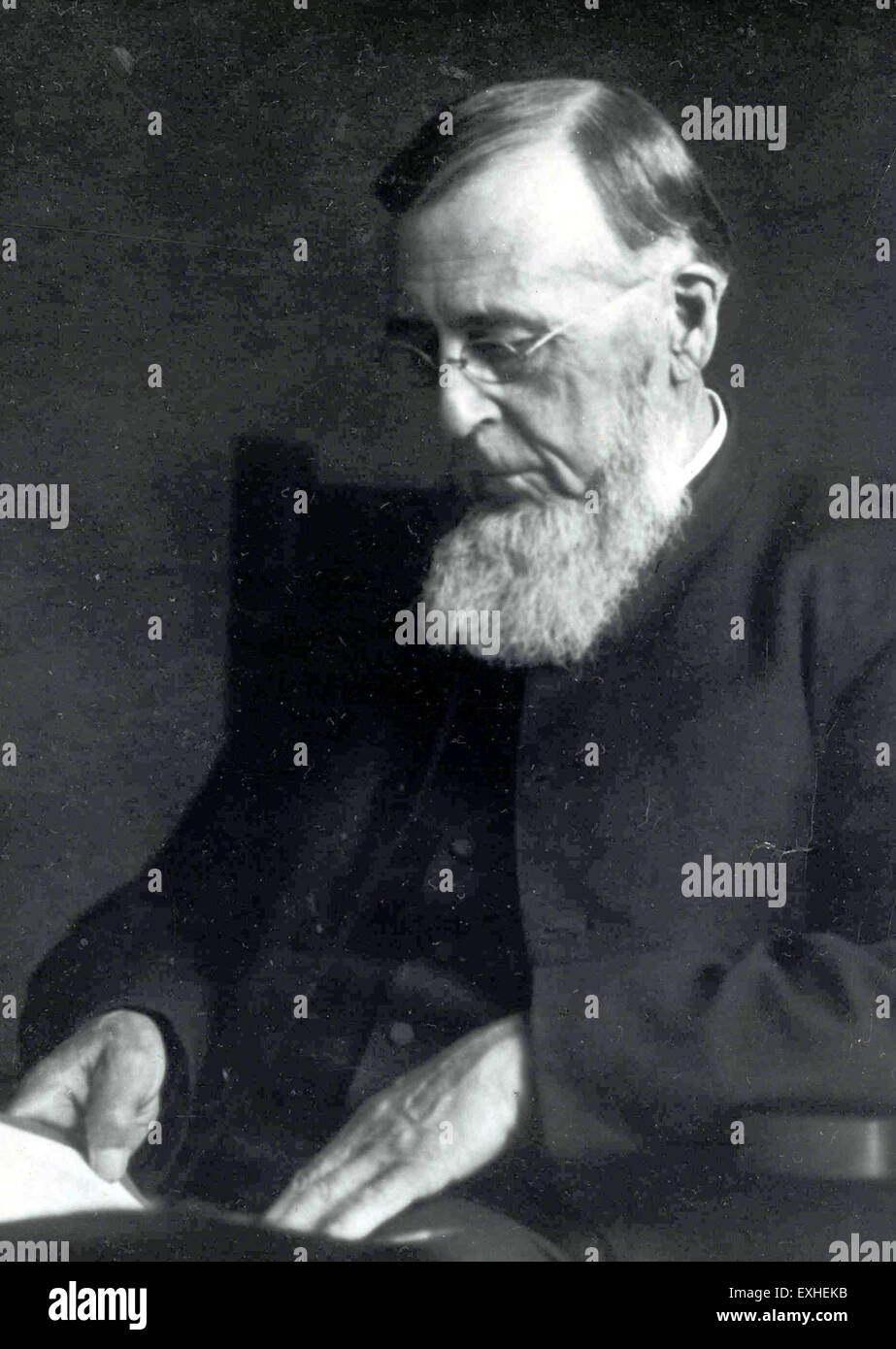 John F Funk in Meditation, 1913 1 Stock Photo - Alamy