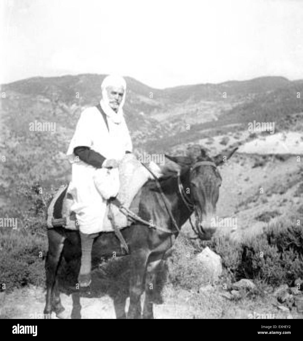 A Kabyle official is seen on horseback in Algeria, possibly involved in ...