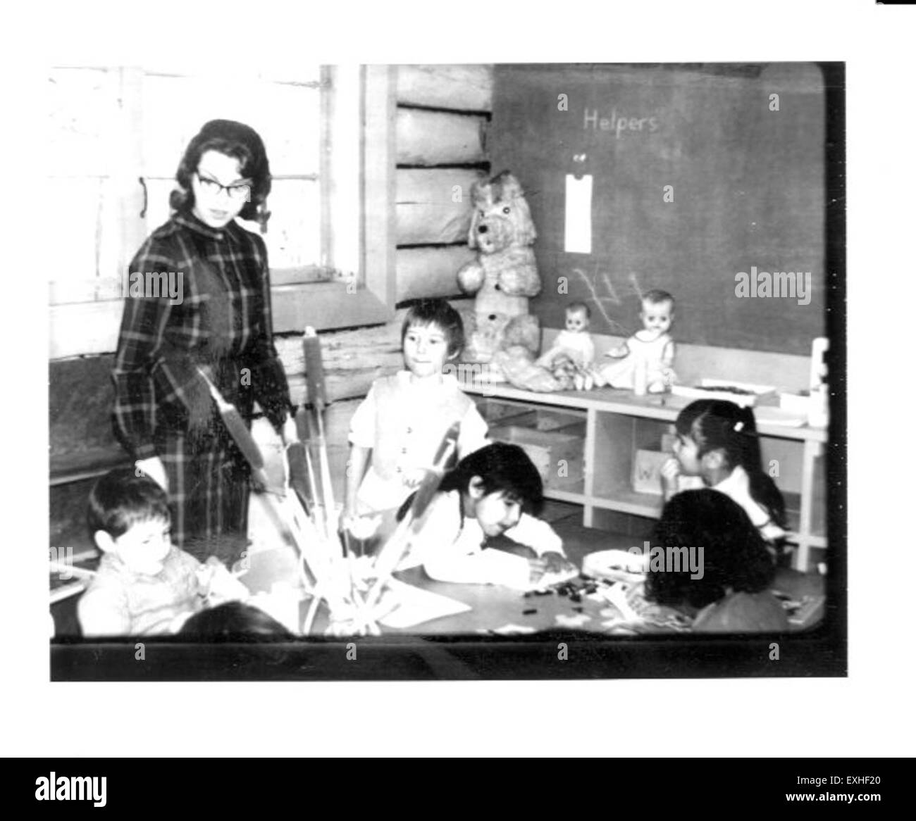 A photograph of a kindergarten class in Calling Lake, Alberta ...