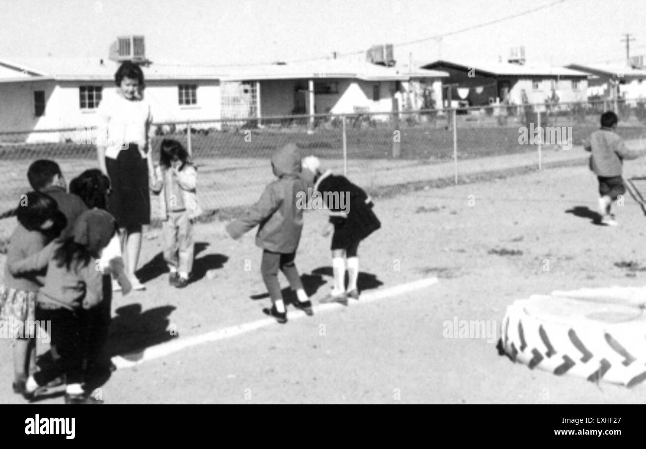 Children are playing on a kindergarten playground in Surprise, Arizona ...