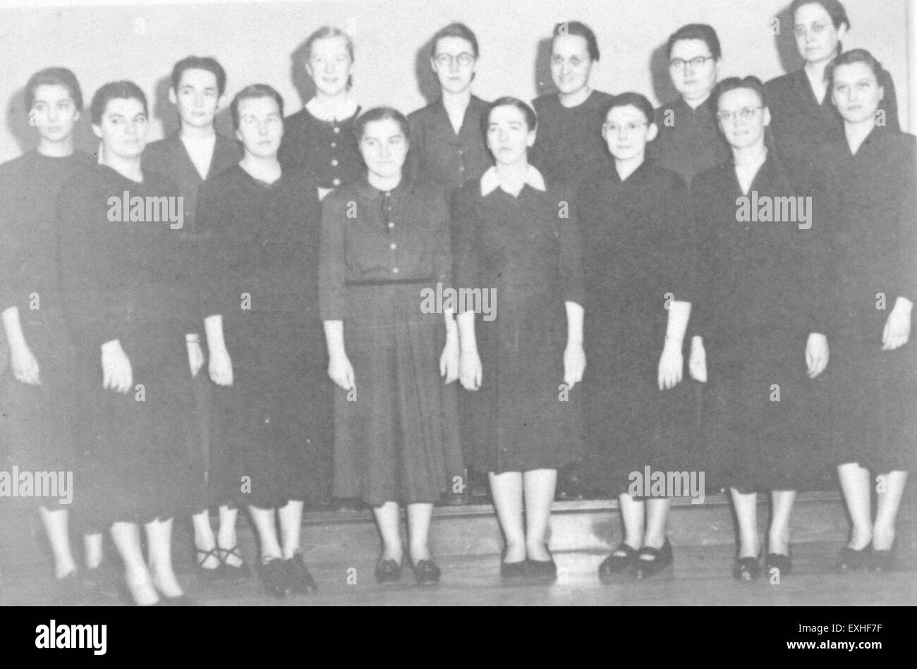 A ladies' chorus in Pennsylvania performs, likely as part of a church ...