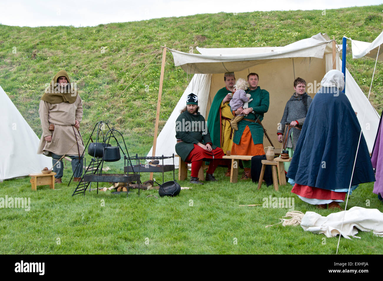 Medieval re-enactors at Pleshey Magna Carta Festival Stock Photo - Alamy