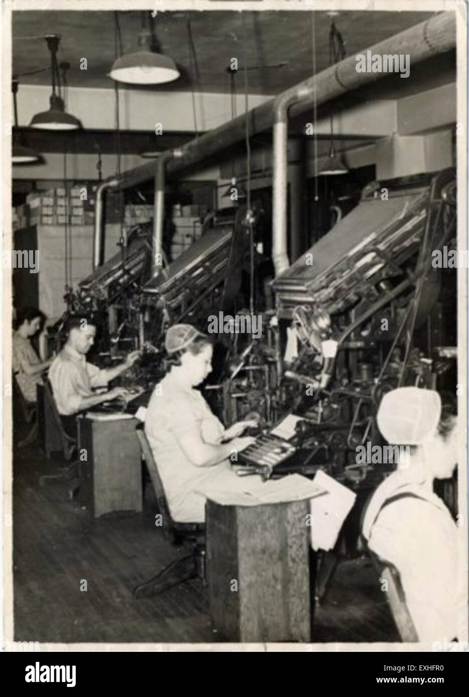 Linotype operators hi-res stock photography and images - Alamy