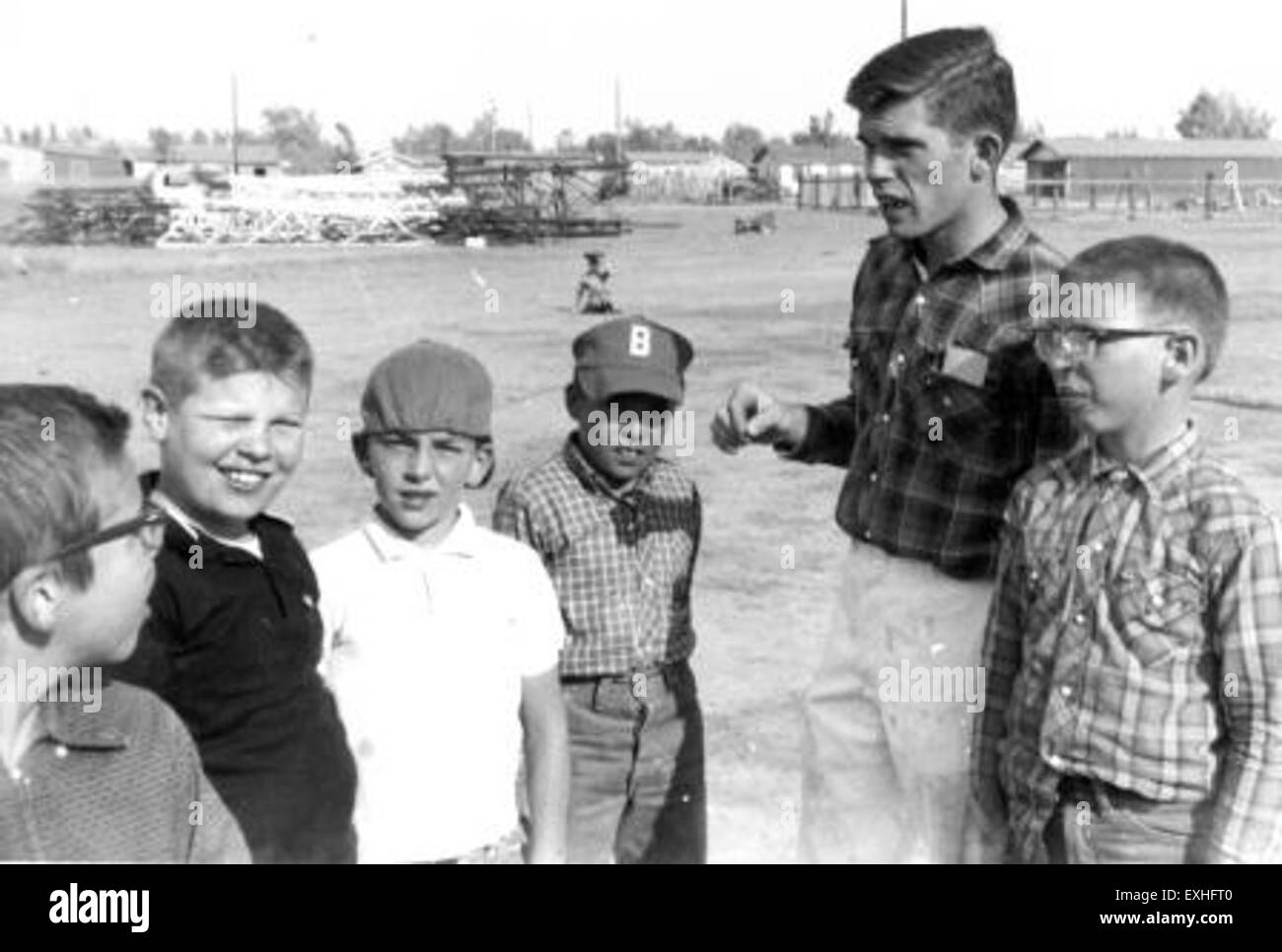 A photograph documenting a Little League baseball game in Winslow ...