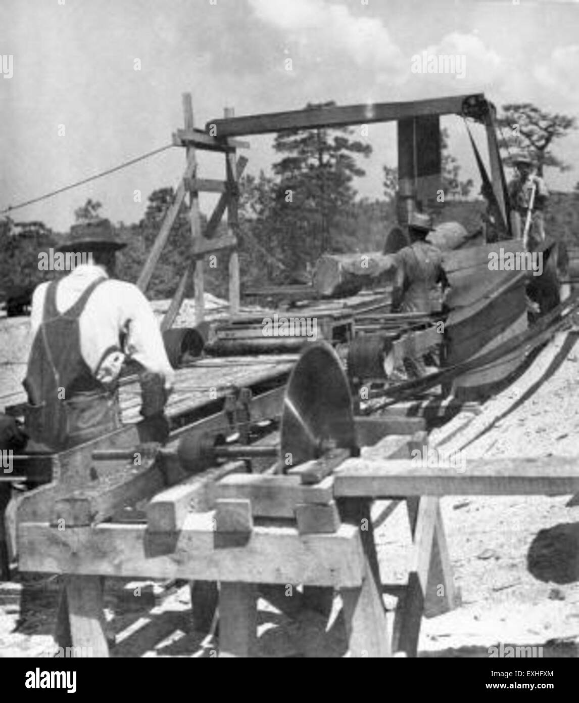 A depiction of a lumber camp scene from Curtis Mountain, illustrating ...