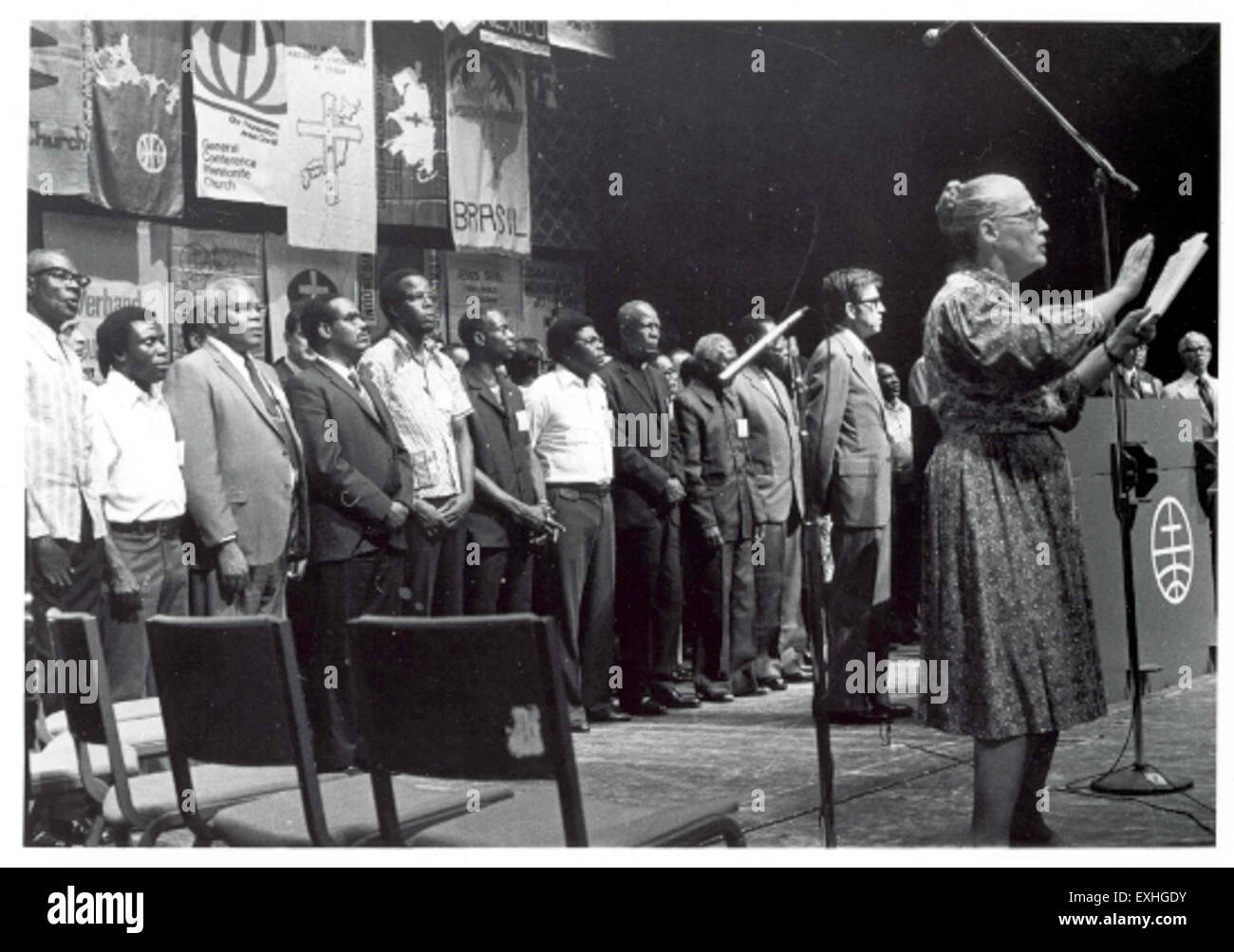 Mary K. Oyer led the singing at the Mennonite World Conference, an ...