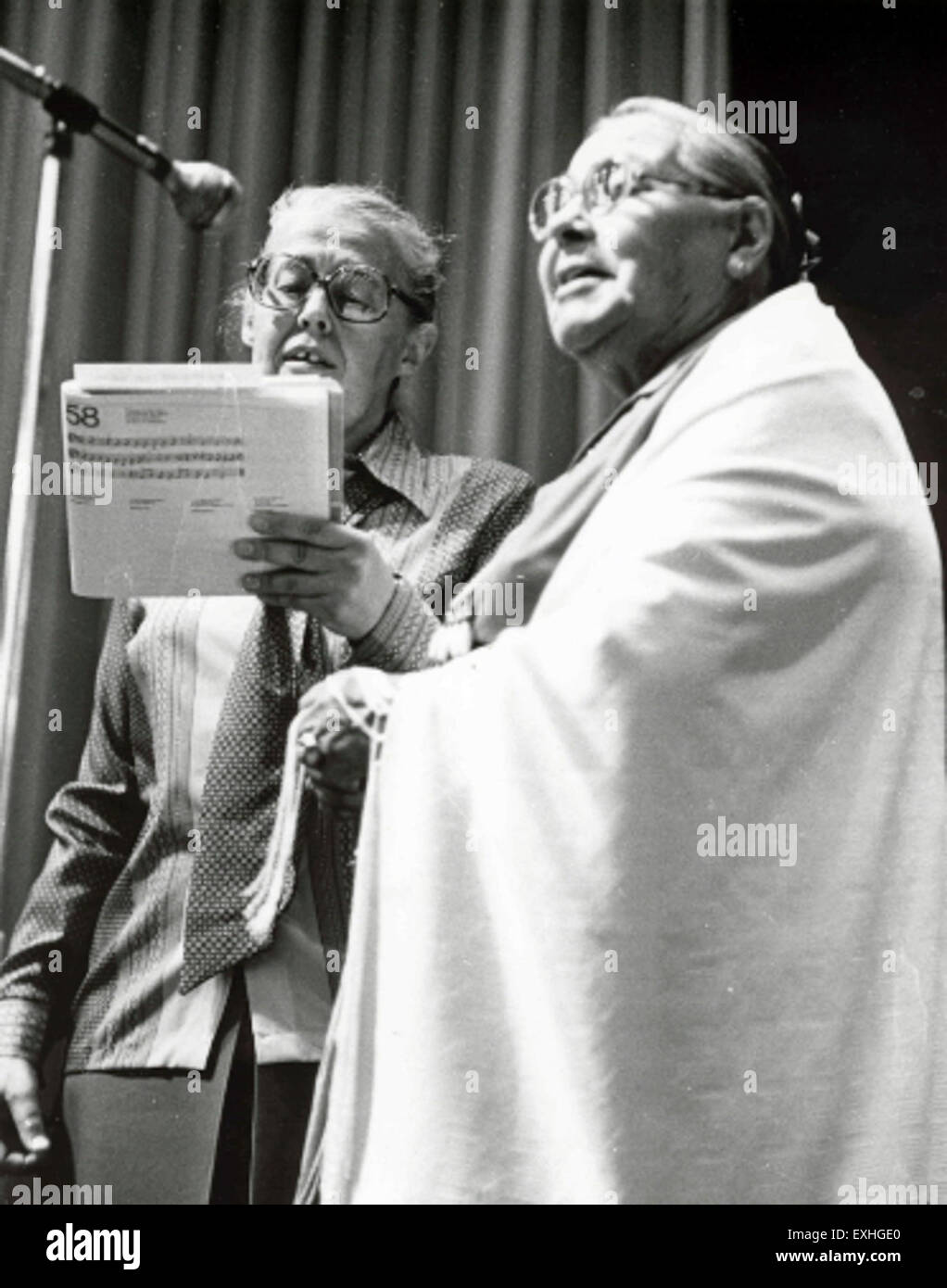 Mary K Oyer Leads Singing with a Cheyenne Woman, 1978 Stock Photo - Alamy