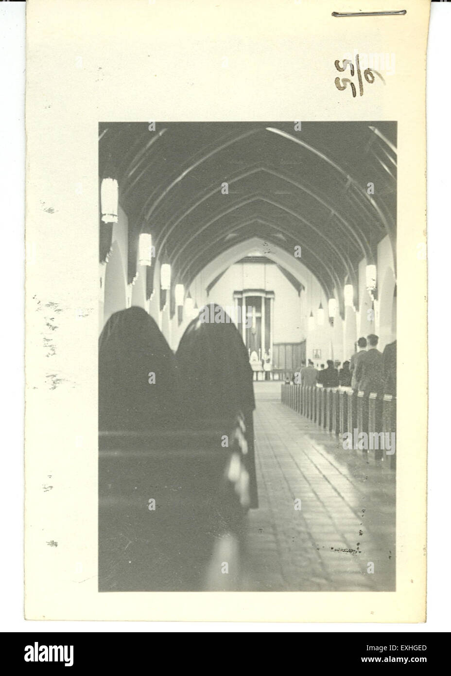 A photograph capturing a religious service at the Boys' Town Mennonite ...
