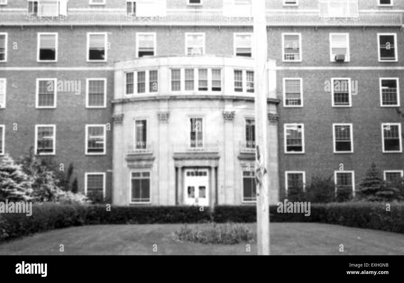 A photograph from 1961 showcasing the entrance to a Denver hospital ...