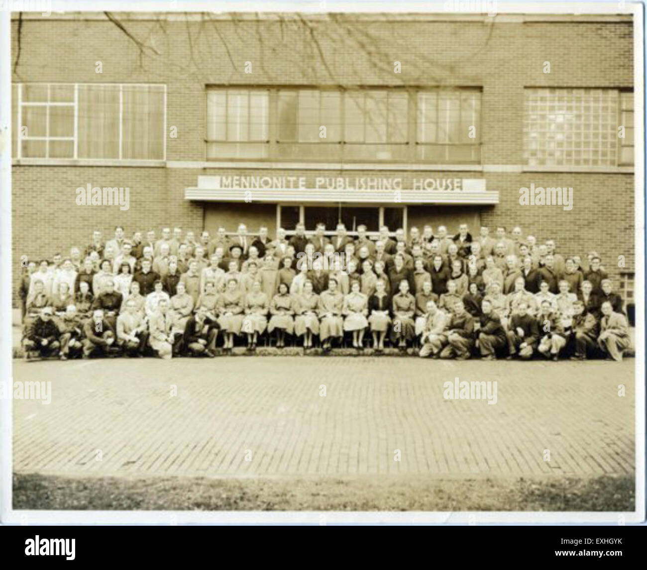This photo from 1957 features the staff of the Mennonite Publishing ...