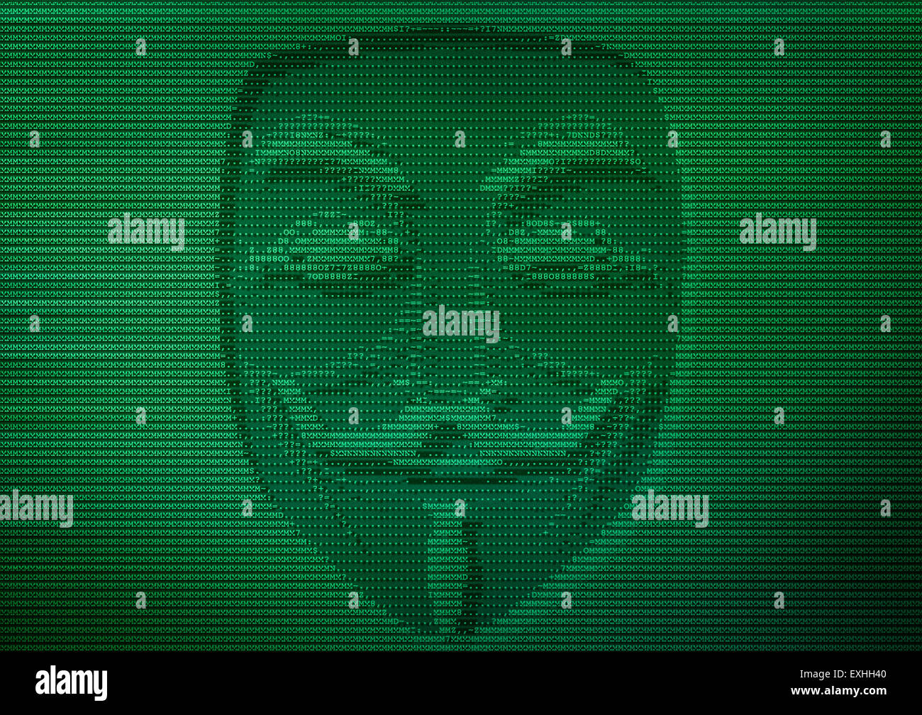 Anonymous Guy Fawkes mask made out of computer data Stock Photo - Alamy