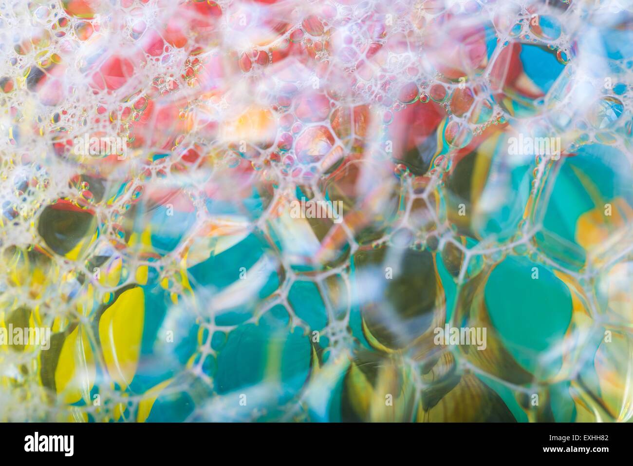 Close up of froth, abstract background. Air bubbles in soap foam Stock ...