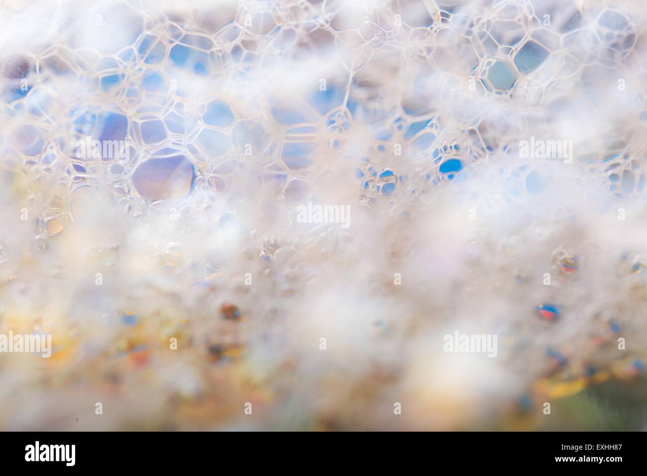 Close up of froth, abstract background. Air bubbles in soap foam Stock ...