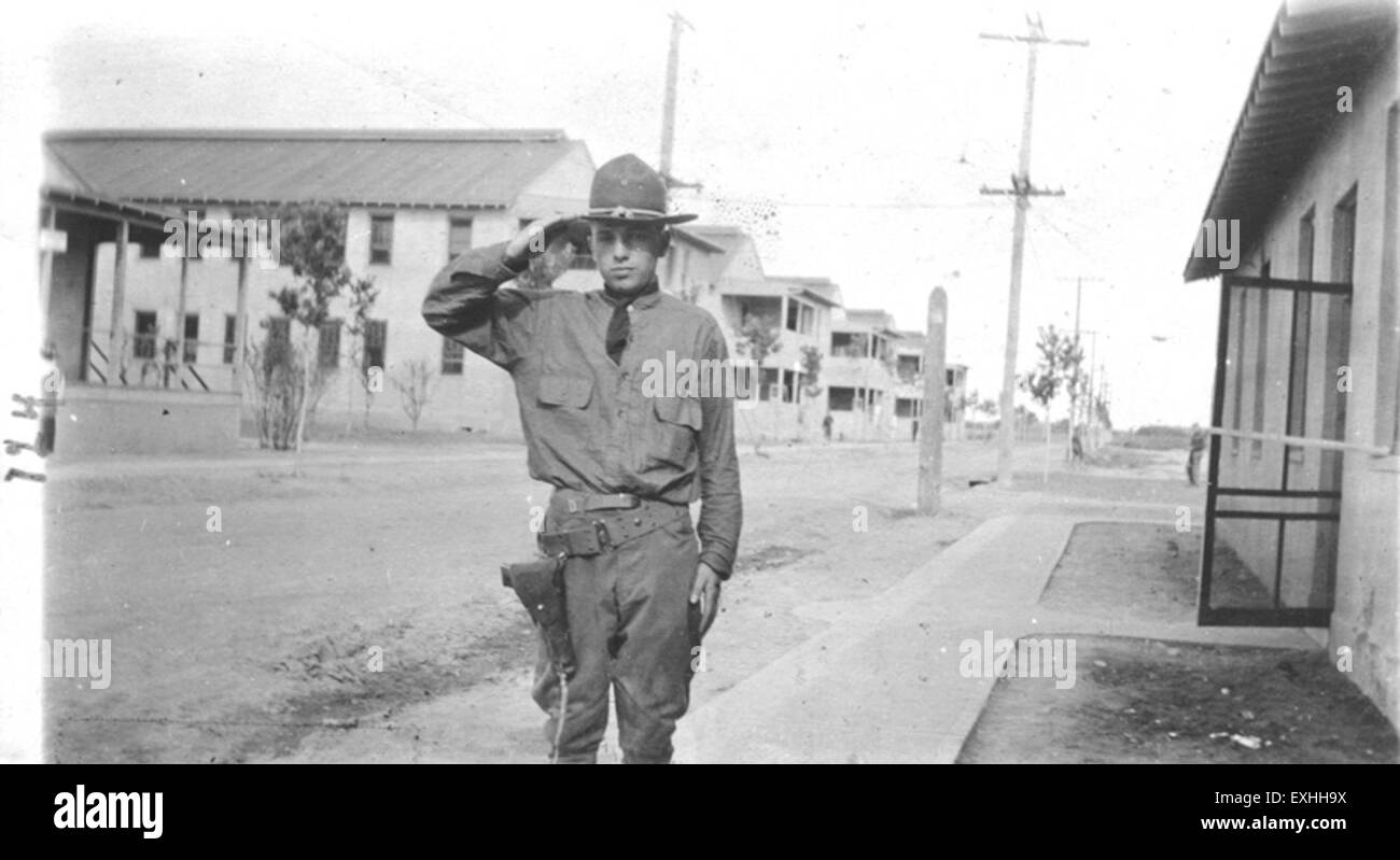 A soldier salutes as part of a military ceremony or while performing ...