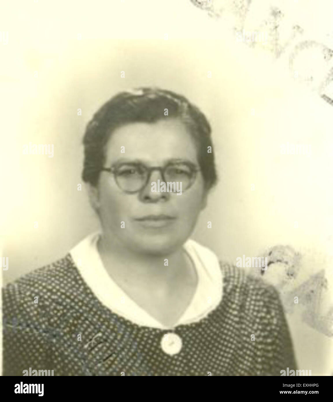 This passport photo from 1944 shows Ada Ramseyer Litwiller, a woman ...